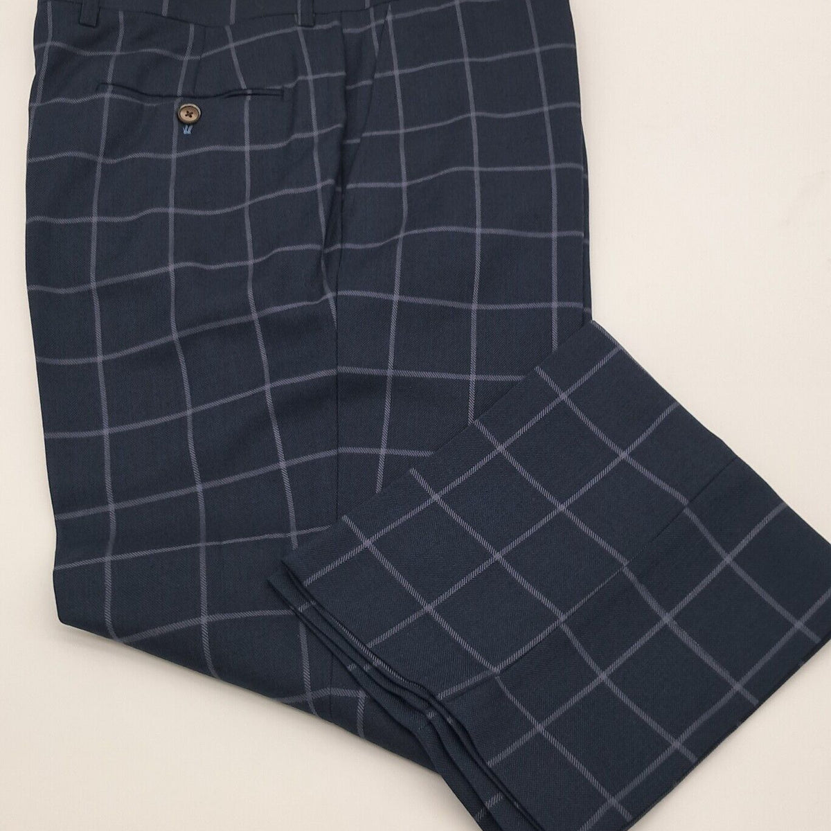 CHECK TROUSER MACY NAVY SIZE 30"-46" – Michael Leigh Menswear